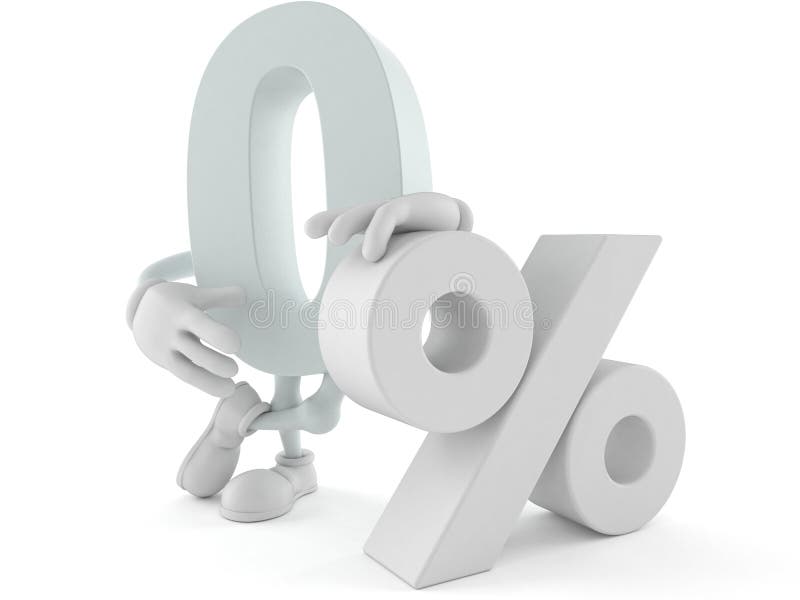 Zero Character with Percent Symbol Stock Illustration - Illustration of ...