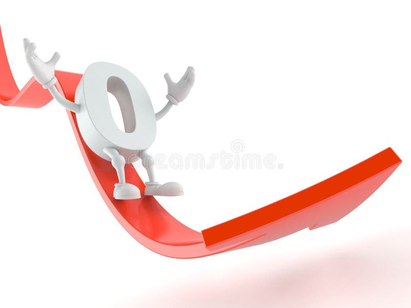 Zero Character with Percent Symbol Stock Illustration - Illustration of ...