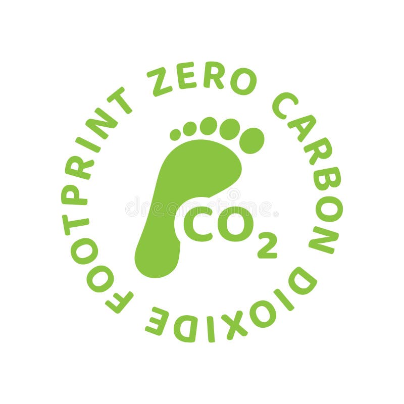 Zero CO2 Footprint Vector Sticker Stock Vector - Illustration of ...