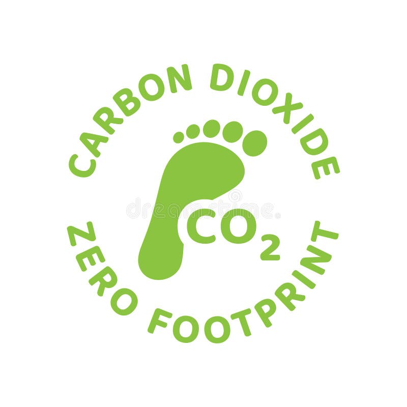 Zero CO2 Footprint Vector Sticker Stock Vector - Illustration of ...
