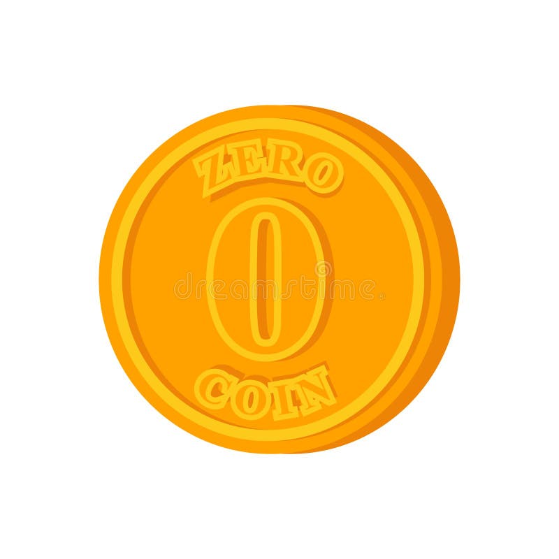 Zero Coin. Nothing Alternative Coin Stock Vector - Illustration of ...