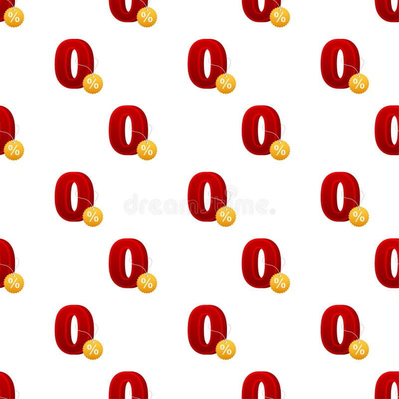 Zero Commission. Design Element. 0 Percent Sign Pattern. Vector ...