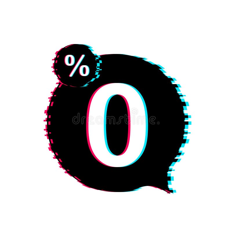 Zero Commission. Design Element. Red Limited Offer. Glitch Icon ...
