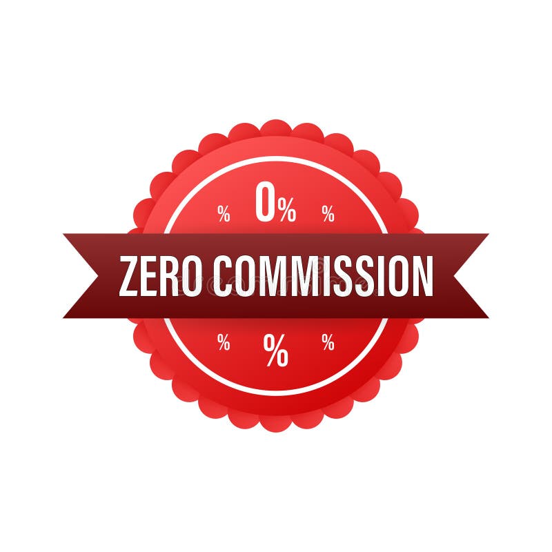 Zero Commission. Design Element. Red Limited Offer. Special Offer Badge ...