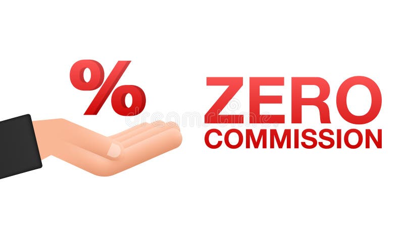 Zero Commission. Design Element. Red Limited Offer. Special Offer Badge ...