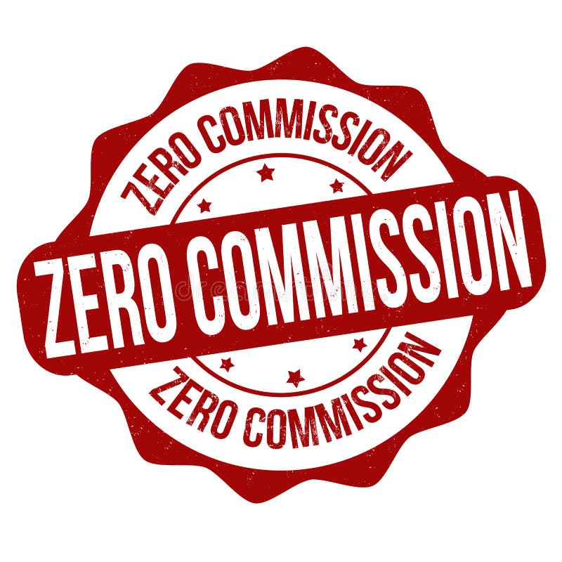 Zero Commission Grunge Rubber Stamp Stock Vector - Illustration of ...