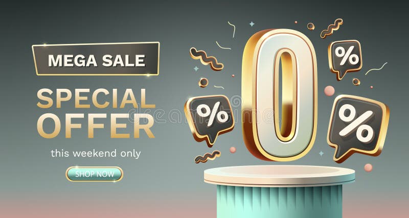 Zero Commission, Limited Offer, Zero Percent. Sign Board Promotion ...