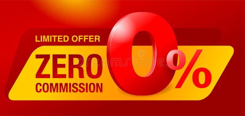 Zero Commission Special Offer Template Stock Vector - Illustration of ...