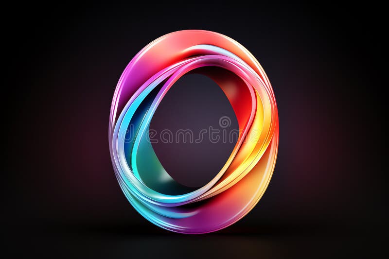 Zero concept, AI generated stock illustration. Illustration of neon ...