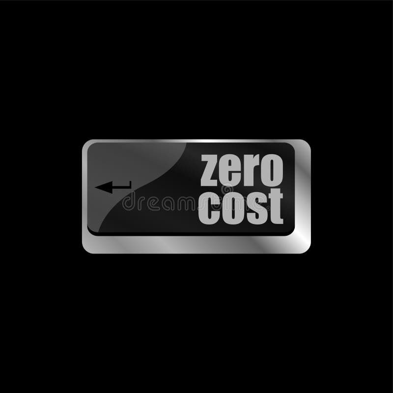 Zero Cost Button on Computer Keyboard Key Stock Illustration ...