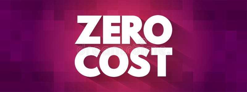 Zero Cost Text Quote, Concept Background Stock Illustration ...