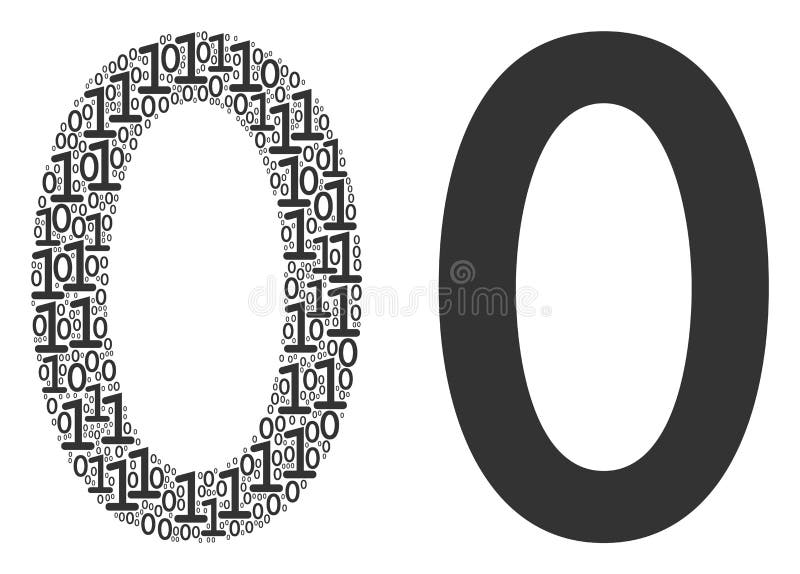 Zero Digit Mosaic of Binary Digits Stock Vector - Illustration of ...