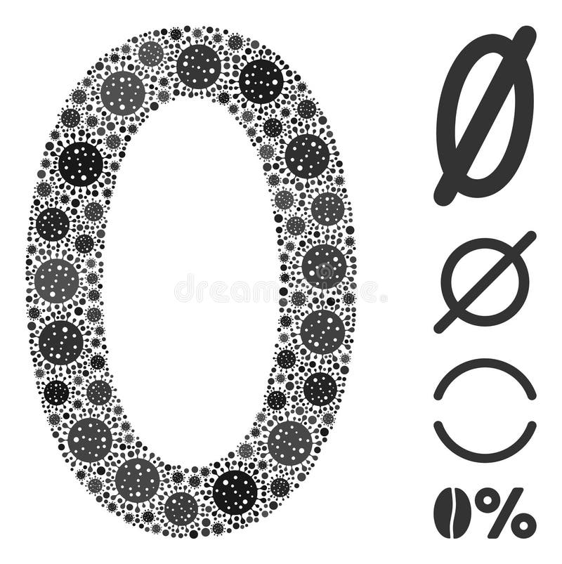 Zero Digit Mosaic of Covid Virus Icons Stock Illustration ...