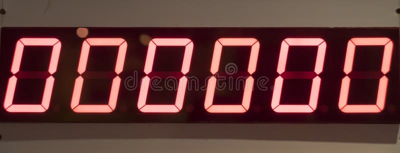 Zero Digital Number Board stock photo. Image of digital - 64808184
