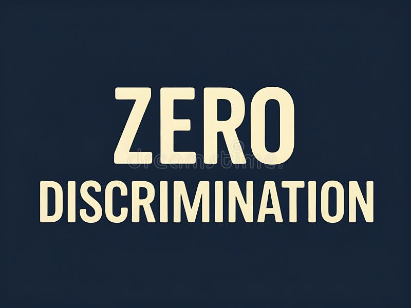 Zero Discrimination Campaign Promotes Equality and Justice Stock Image ...