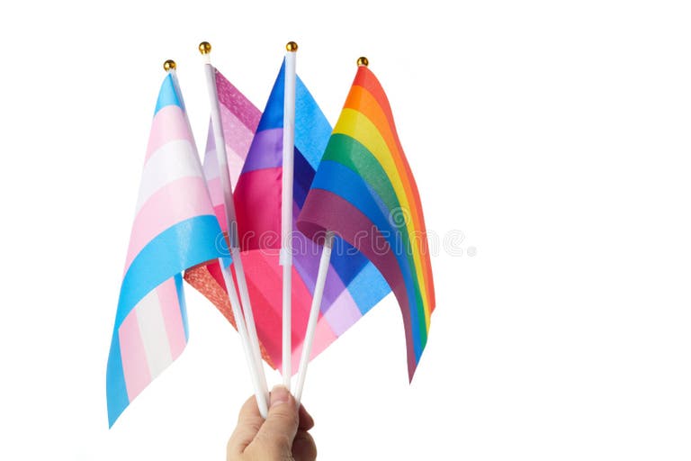 Zero Discrimination Day. Hand with Different Rainbow Flags. Stock Image ...
