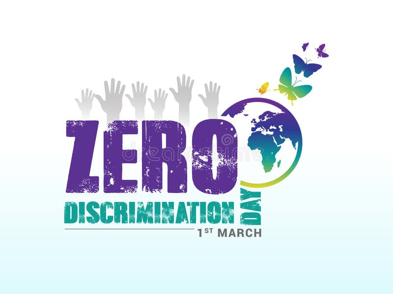 Zero Discrimination Day 1 March Stock Vector - Illustration of colorful ...