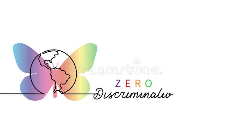 Zero Discrimination Day Simple Animated Illustration with Rainbow ...