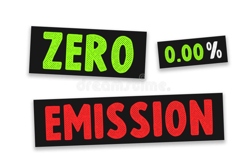 Zero Emission Concept. a Hand Holds a White Number Zero on Green Grass ...