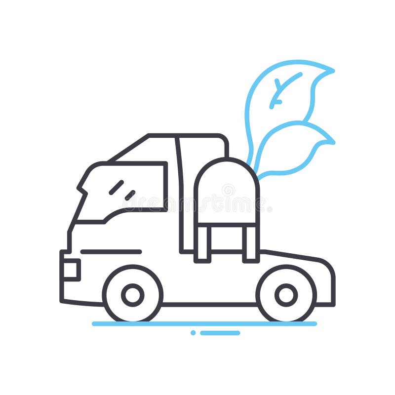 Zero Emission Line Icon, Outline Symbol, Vector Illustration, Concept ...