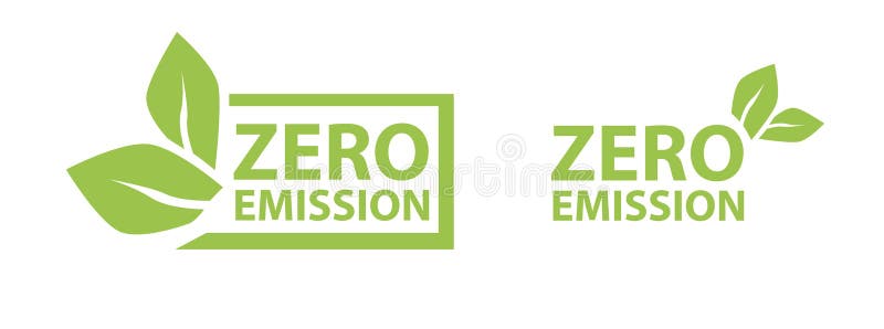 Zero Emission. Net Zero Label Stamp Design Leaves Zero Emission Carbon ...
