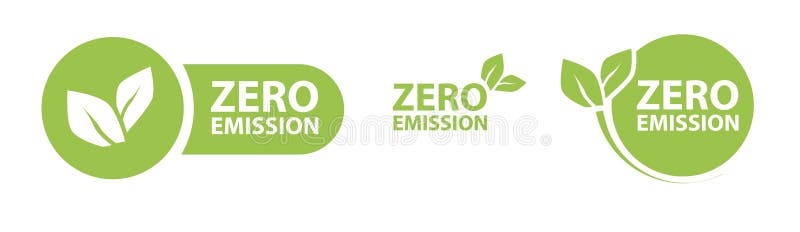 Zero Emission. Net Zero Label Stamp Design Leaves Zero Emission Carbon ...