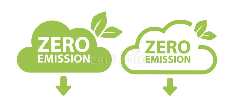 Zero Emission. Net Zero Label Stamp Design Leaves Zero Emission Carbon ...