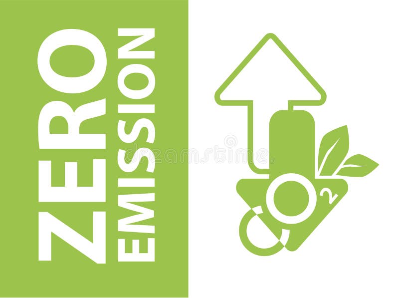 Zero Emission. Net Zero Label Stamp Design Leaves Zero Emission Carbon ...