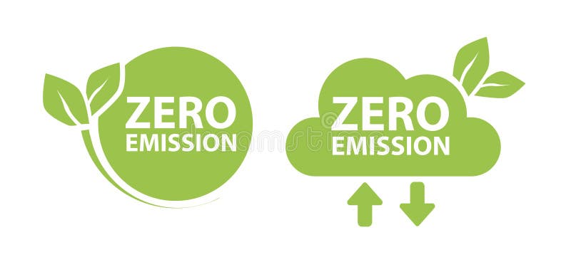 Zero Emission. Net Zero Label Stamp Design Leaves Zero Emission Carbon ...