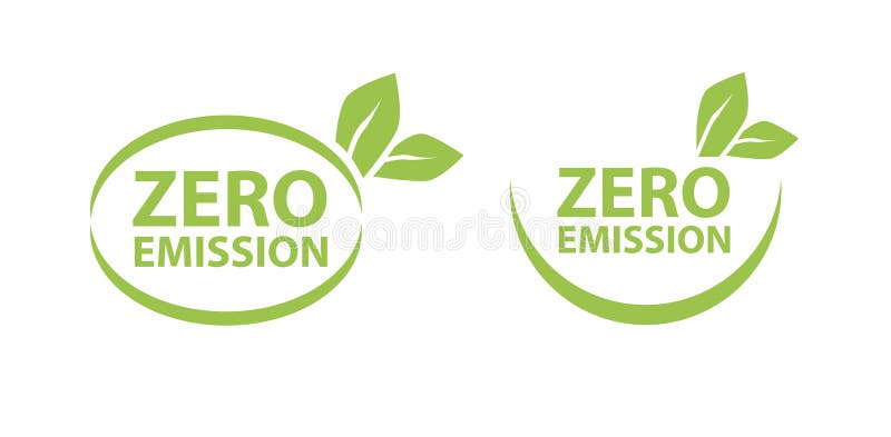 Zero Emission. Net Zero Label Stamp Design Leaves Zero Emission Carbon ...