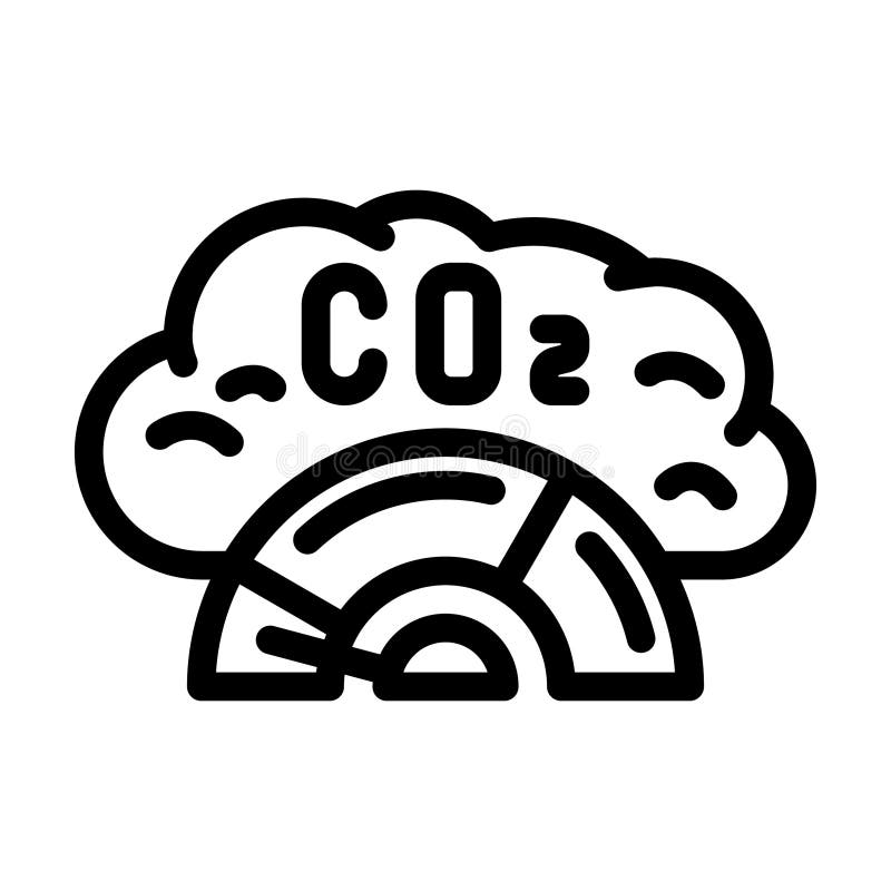 Zero Emission Technology Line Icon Vector Illustration Stock ...