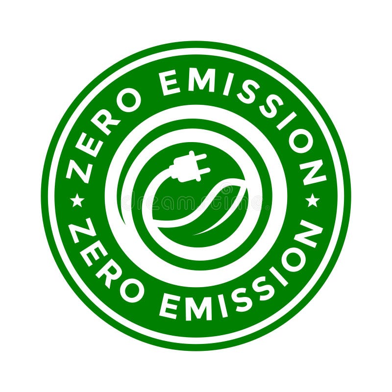 Zero Emission Vector Badge Template Stock Vector - Illustration of ...