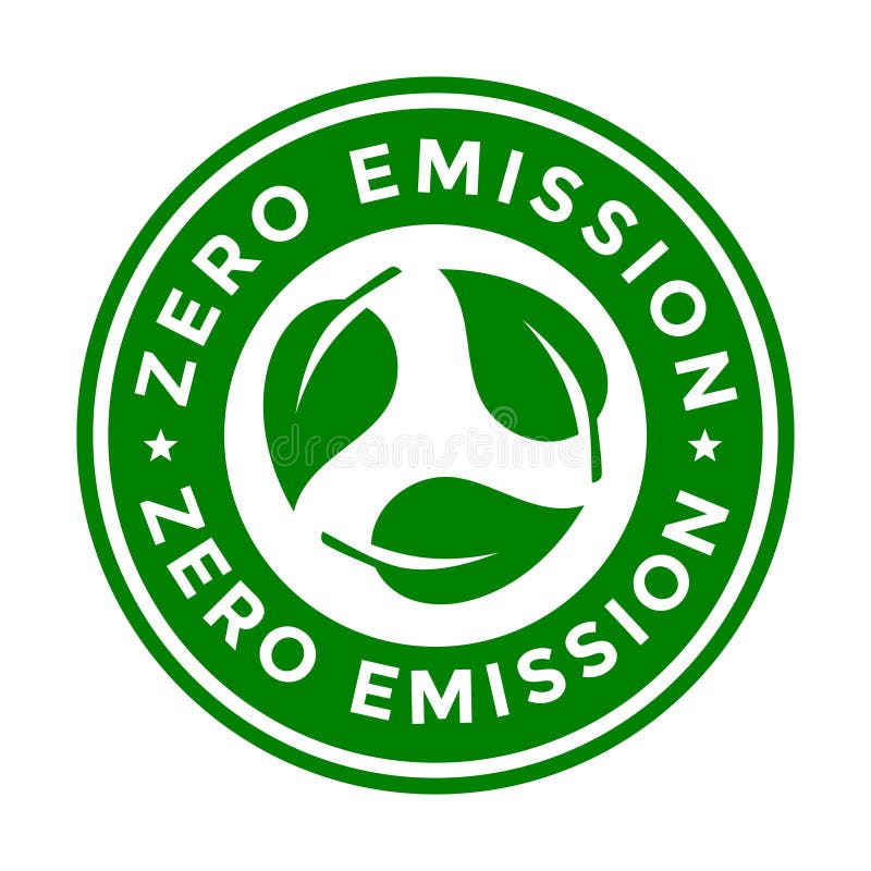 Zero Emission Vector Badge Template Stock Vector - Illustration of ...