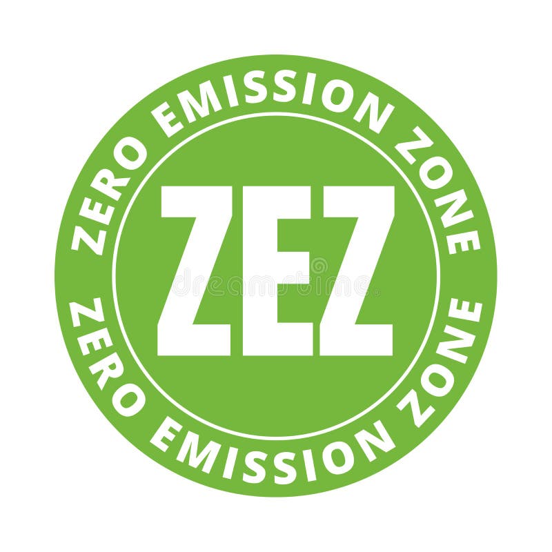 Zero emission zone symbol stock illustration. Illustration of emission ...
