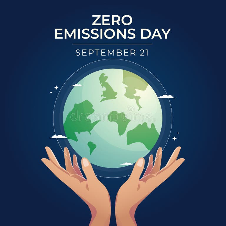 Zero Emissions Day Design Template Good for Celebration Usage. Stock Vector - Illustration of ...