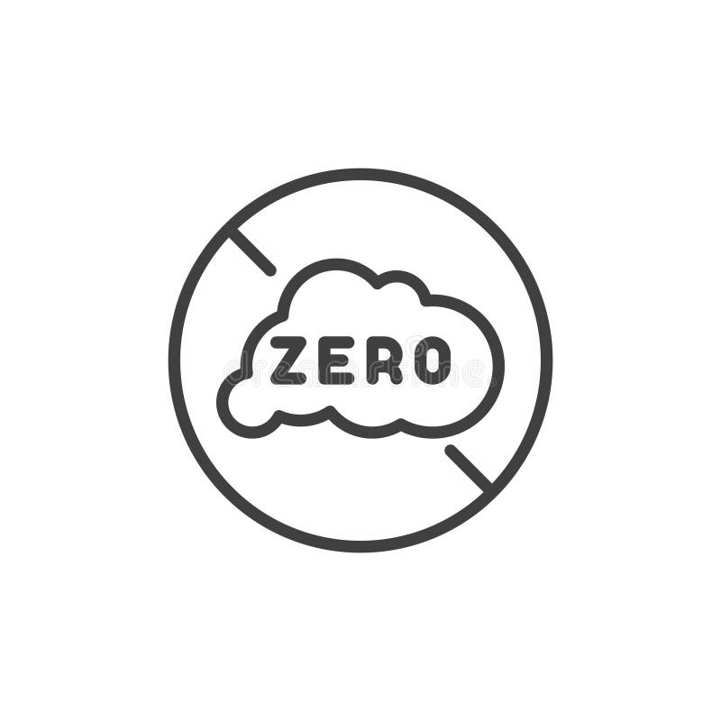 Zero Emissions line icon stock vector. Illustration of zero - 305357489