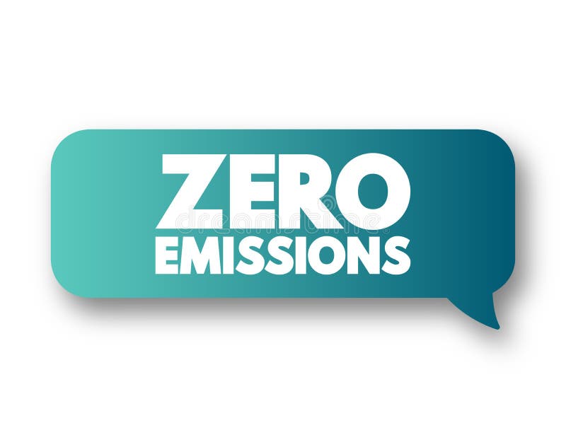Zero Emissions Text Message Bubble, Concept Background Stock ...