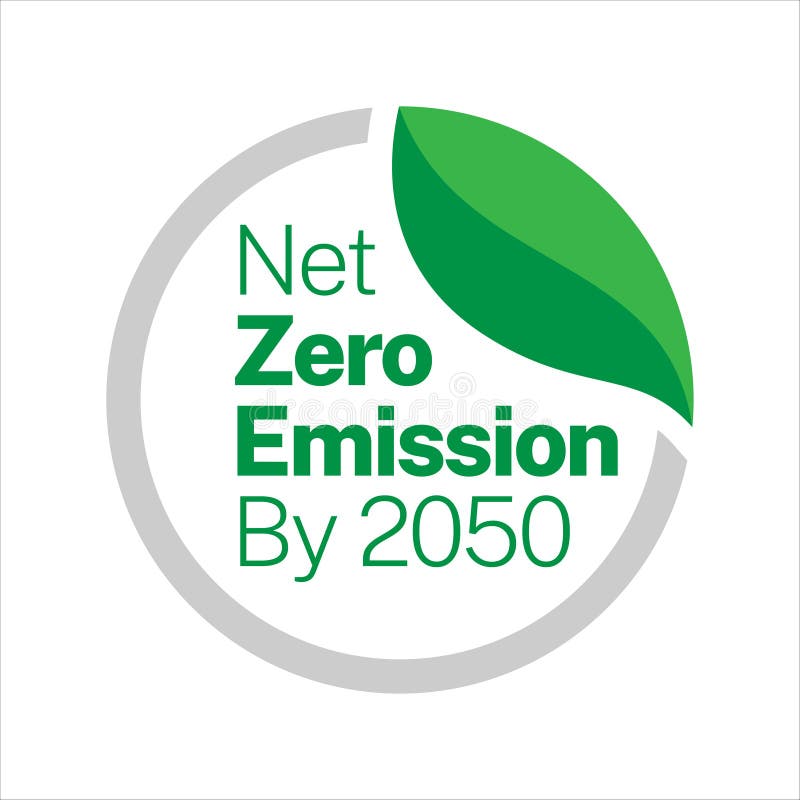 Zero Emissions by 2050 Vector Icon Badge Stock Vector - Illustration of ...