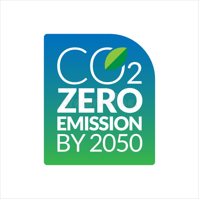 Zero Emissions by 2050 Vector Icon Badge Stock Vector - Illustration of ...