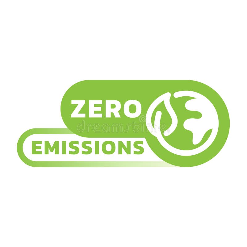 Zero emissions vector tag stock vector. Illustration of dioxide - 307868108