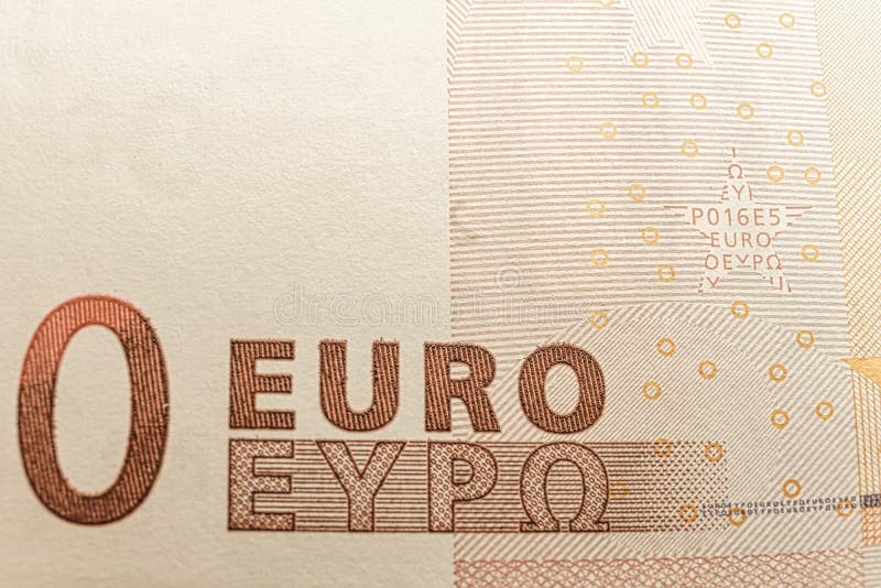 Zero Euro Bill. Recession Crisis of Budget in EU Stock Image - Image of ...