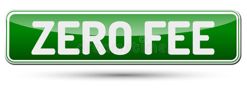 ZERO FEE - Abstract Beautiful Button with Text. Stock Vector ...