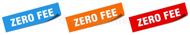 Zero Fee Banner. Zero Fee Speech Bubble Label Set. Stock Vector ...