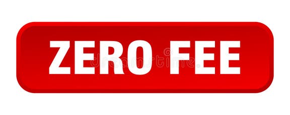 Zero Fee Button. Zero Fee Square 3d Push Button Stock Vector ...