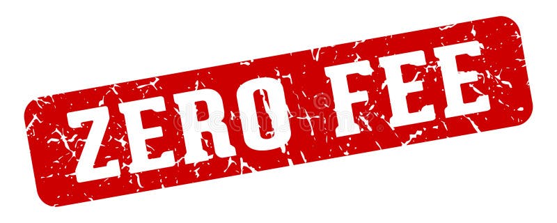 Zero Fee Rectangular Sign. Zero Fee Stamp Stock Illustration ...