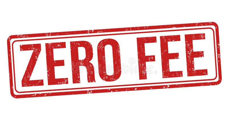 Zero fee sign or stamp stock vector. Illustration of retro - 138537872