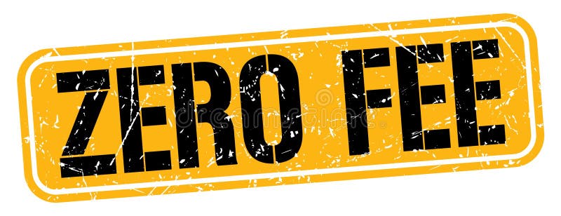 ZERO FEE Text Written on Orange-black Stamp Sign Stock Illustration ...