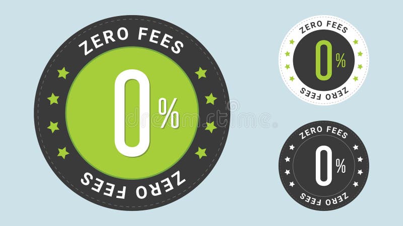 Zero Fees Stamp Vector Illustration. Stock Vector - Illustration of ...