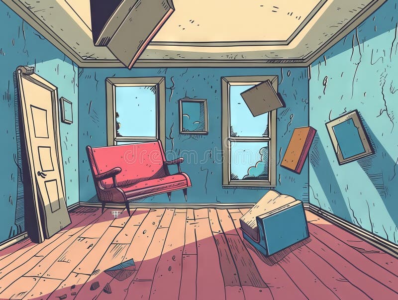 Zero gravity home stock illustration. Illustration of surreal - 319940770