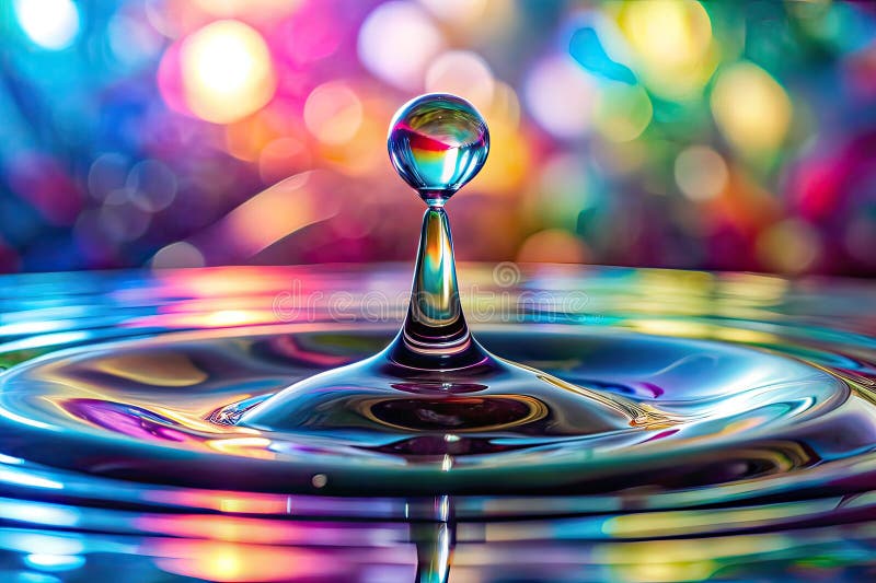 Zero Gravity Water Drop a Stunning Macro Photography Study of Surface ...